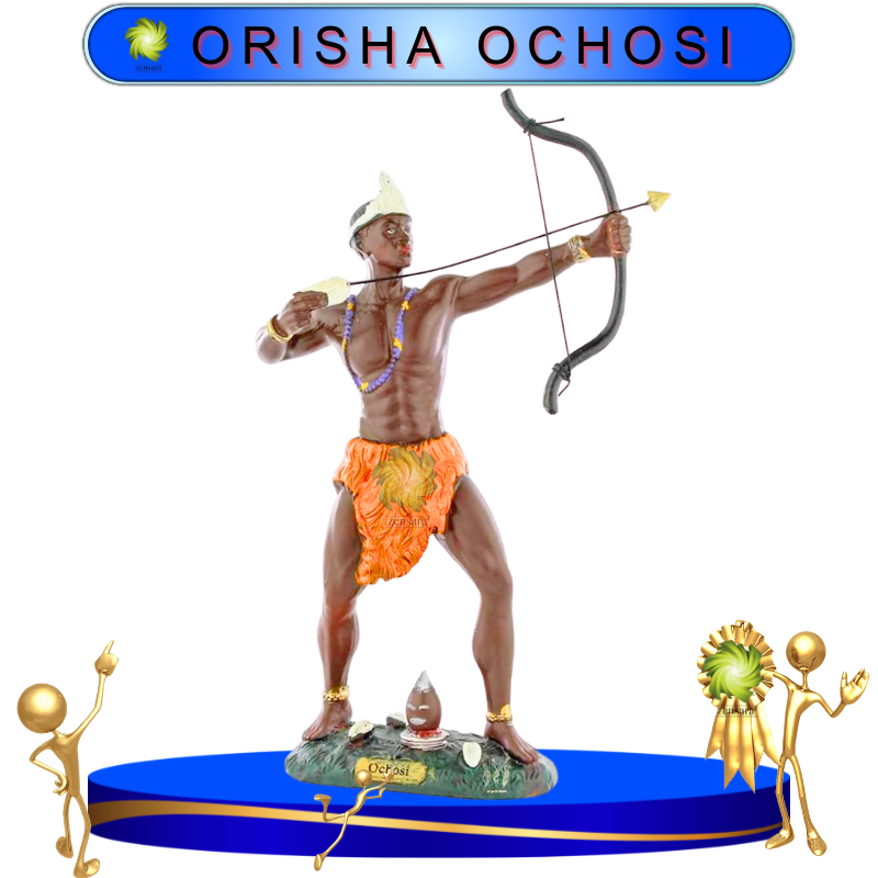 FIGURA ORISHA OCHOSI DE COLOR EN ZENSARA