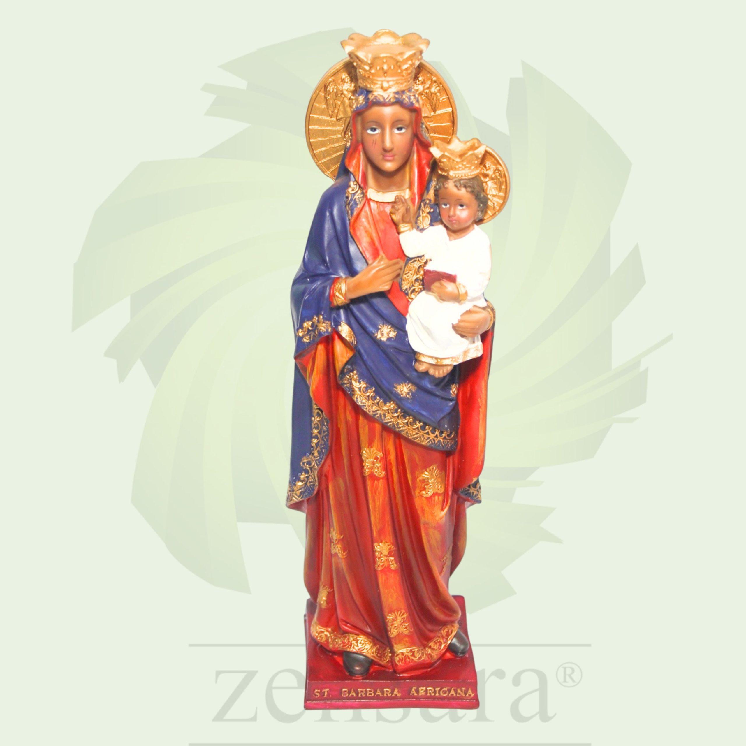 FIGURA VIRGEN SANTA BARBARA AFRICANA EN ZENSARA